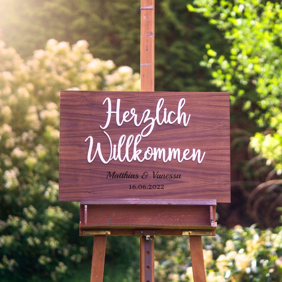 Willkommensschild Aus Holz